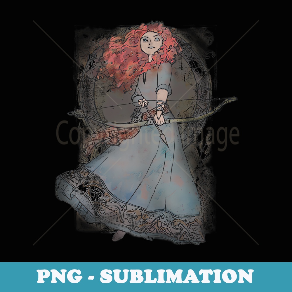 Disney Brave Merida With Bow Watercolor - High-Resolution PN | Inspire ...