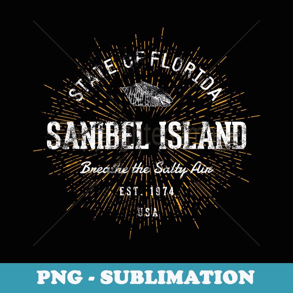 Retro Vintage Sanibel Island - Unique Sublimation PNG Downlo | Inspire ...