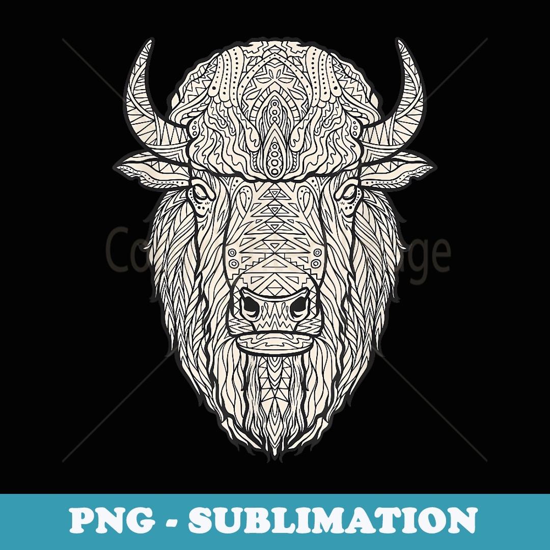 Vintage Bison Retro American Buffalo - Instant PNG Sublimati | Inspire ...