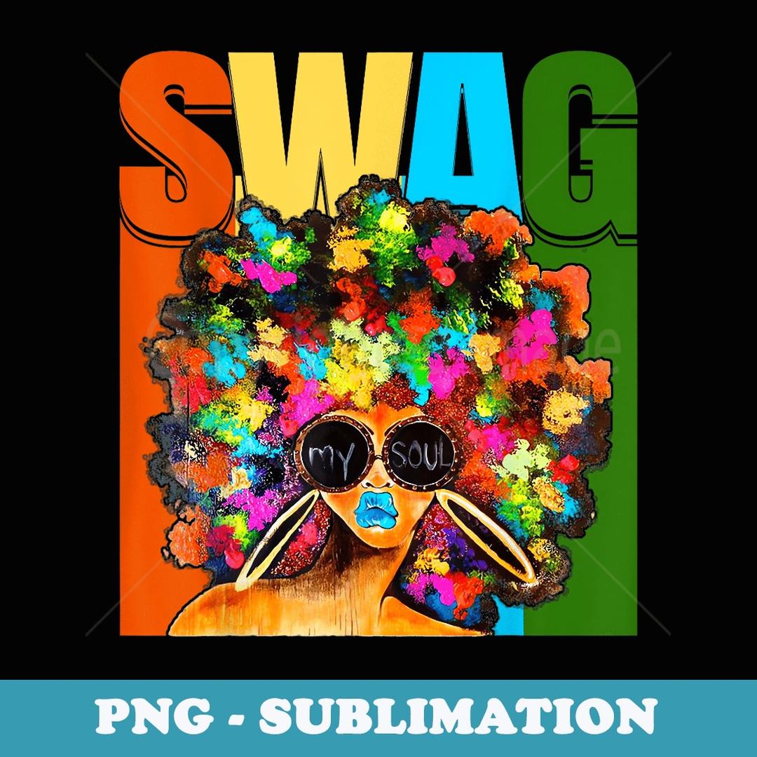 Vintage Retro Swag Melanin Black Afro Queen Woman - Stylish | Inspire ...