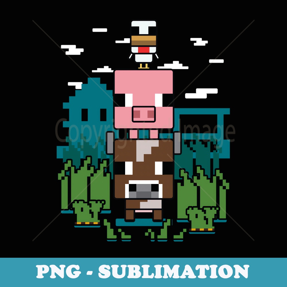 Minecraft Farm Animal Stack - PNG Transparent Sublimation De | Inspire ...