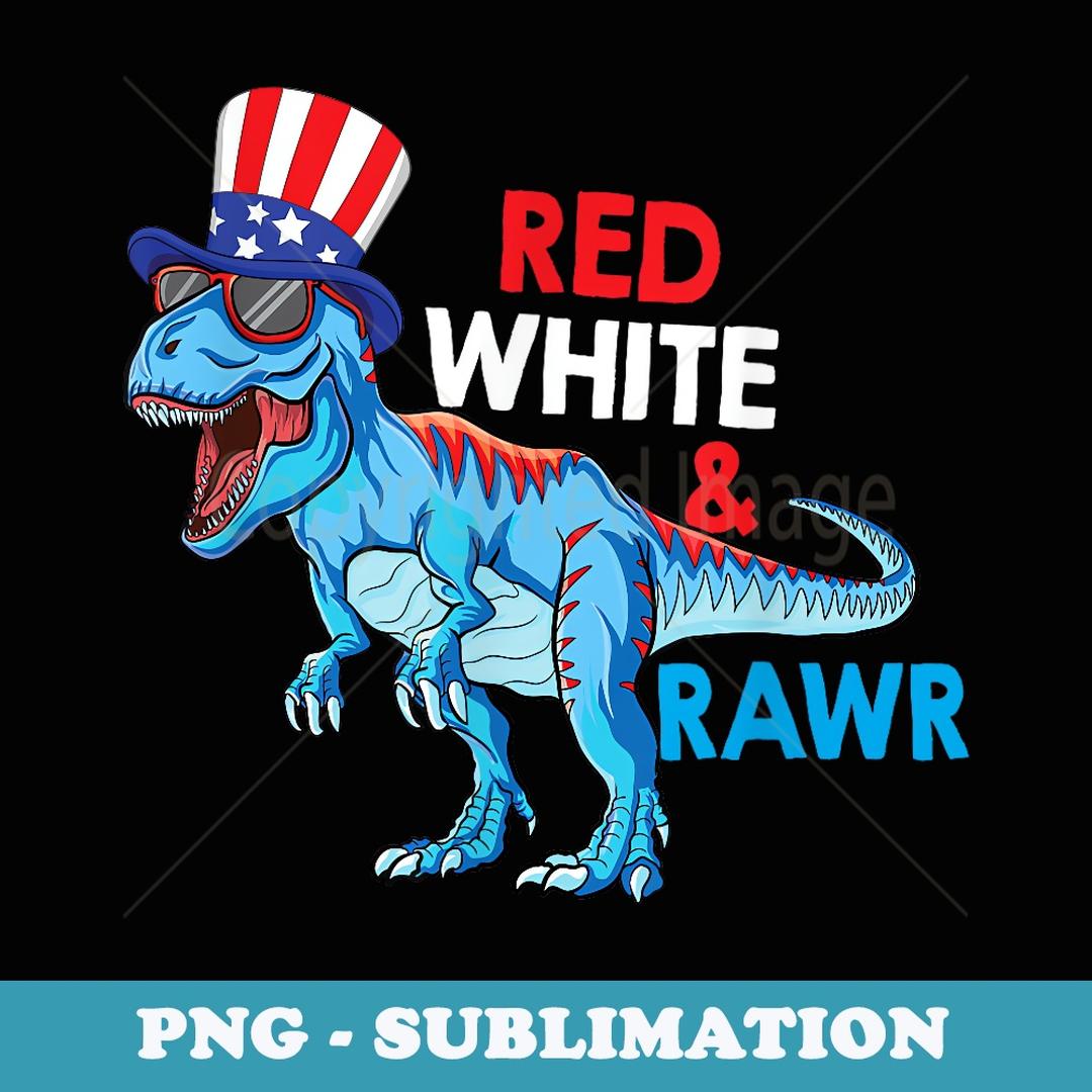 Red, White and Rawr T Rex USA Patriotic 4th Of July Dinosaur | Inspire ...