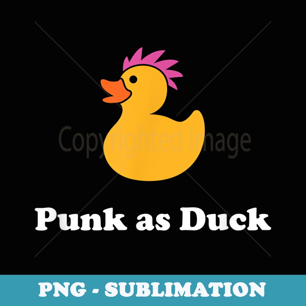 Punk as Duck - Funny Rubber Duck Punk Rock Pun T | Inspire Uplift