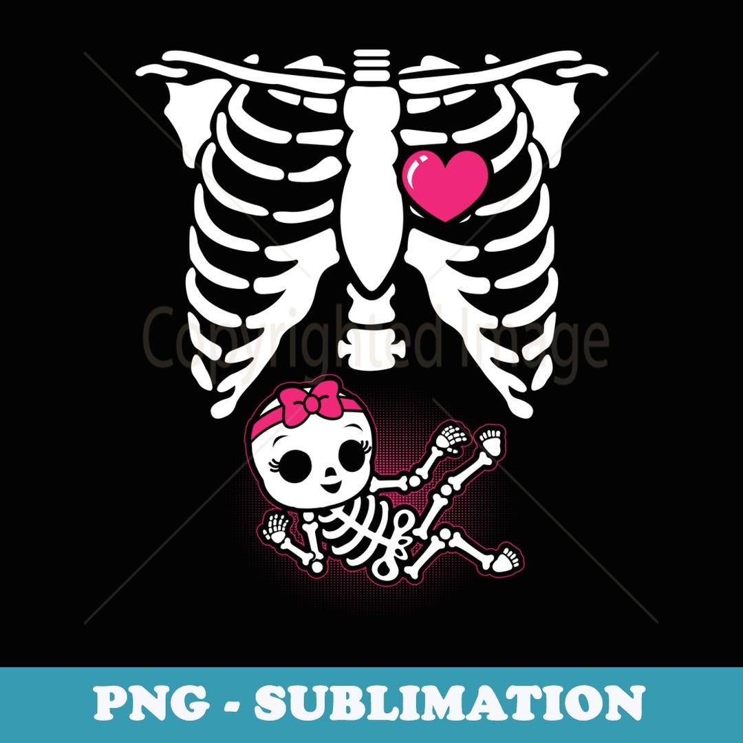Halloween Skeleton Pregnancy Baby Girl X-Ray Funny Pregnant | Inspire ...
