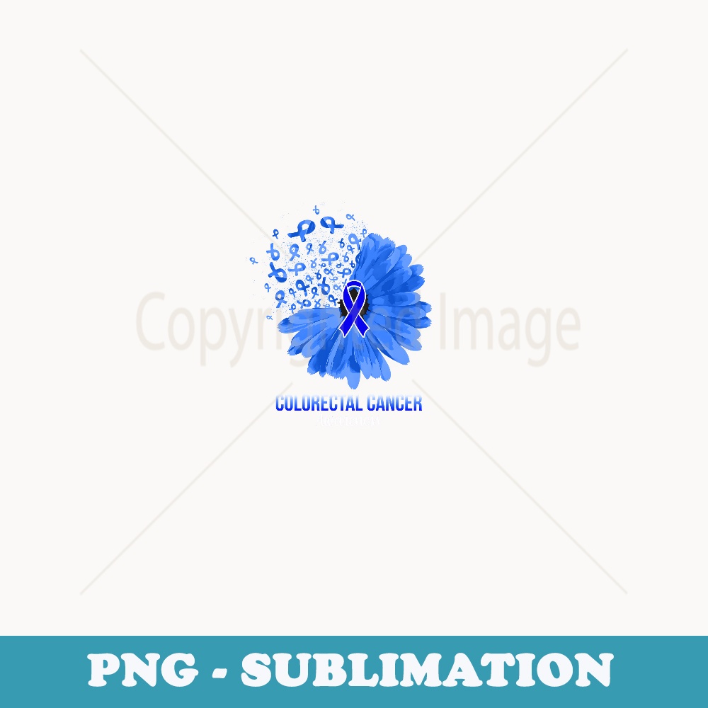 Colorectal Cancer Awareness Dark Blue Ribbon Flower - Modern | Inspire ...