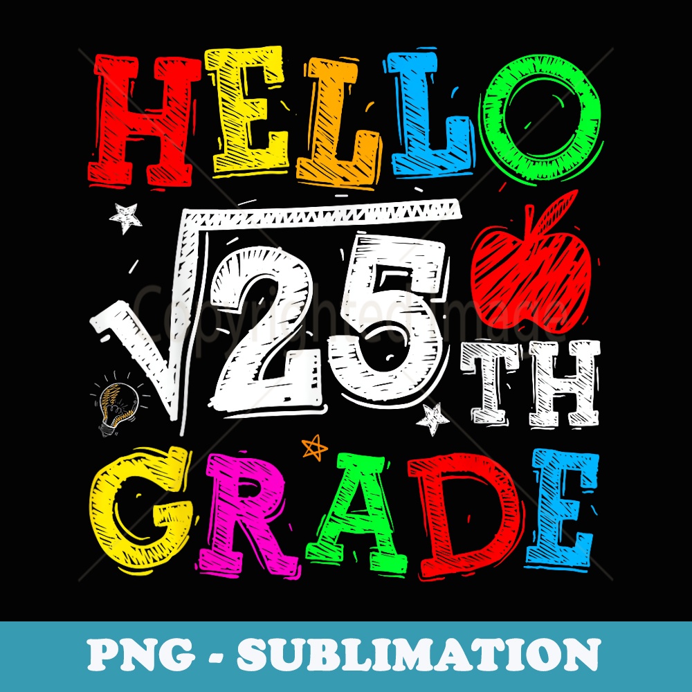 Back To School 5th Grade Square Root Of 25 Math Teacher - El | Inspire ...