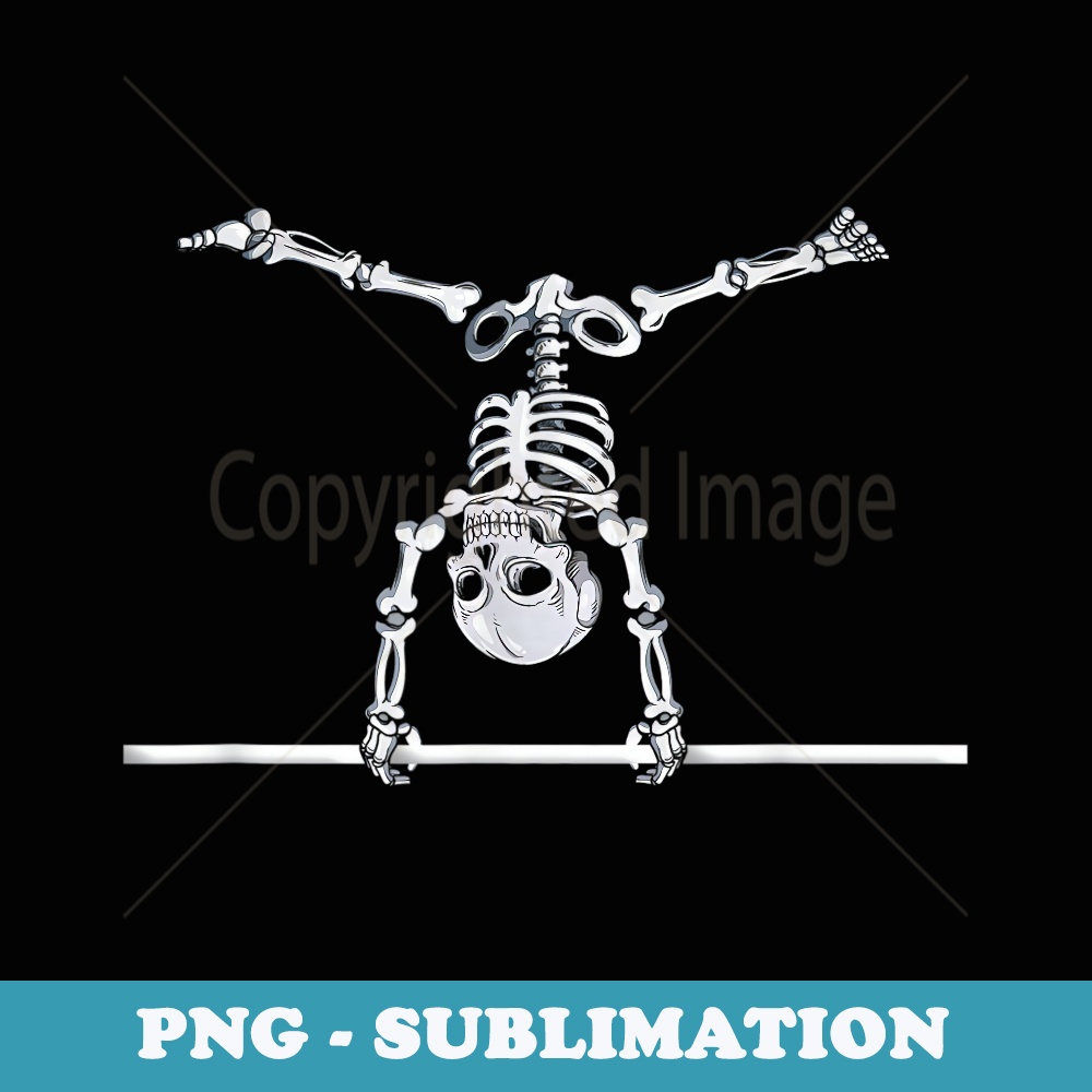 Skeleton Gymnastics Horizontal Bar Halloween - Instant PNG S | Inspire ...
