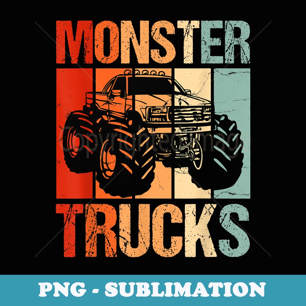 Monster Trucks Vintage Retro Monster Truck - Vintage Sublima | Inspire ...