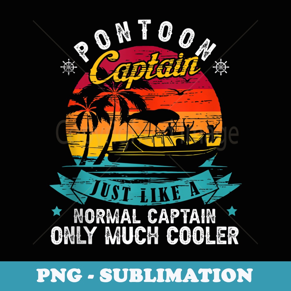 Pontoon Captain Vintage Retro Pontoon Boat Silhouette - PNG | Inspire ...