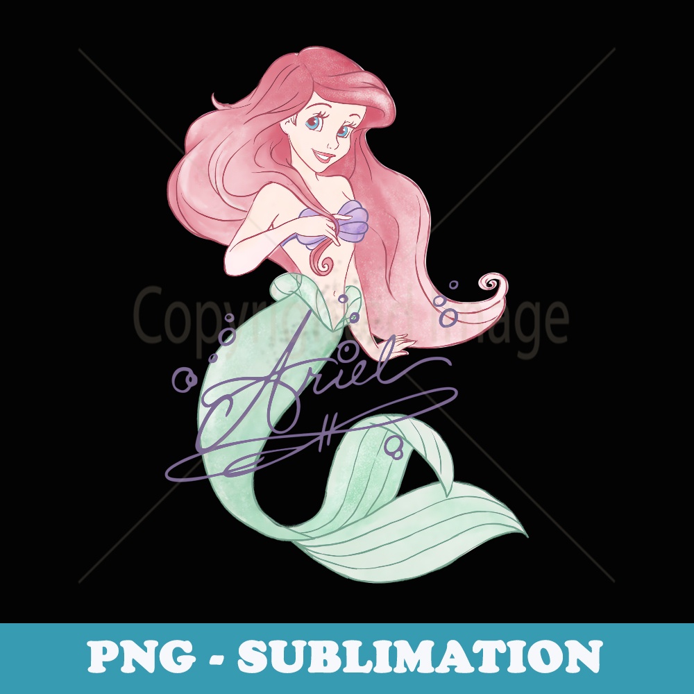 Disney The Little Mermaid Ariel Signed Portrait - Elegant Su | Inspire ...