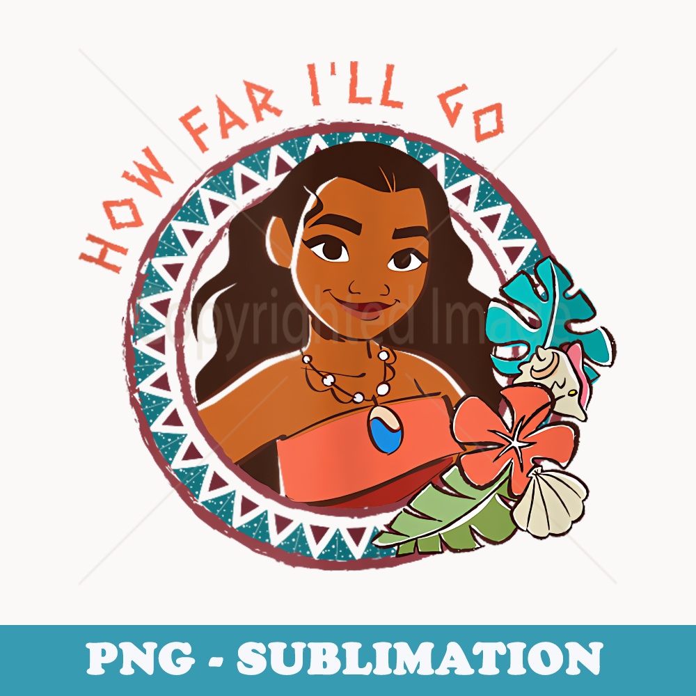 Disney Moana Confident How Far I'll Go Flower Frame Portrait | Inspire ...