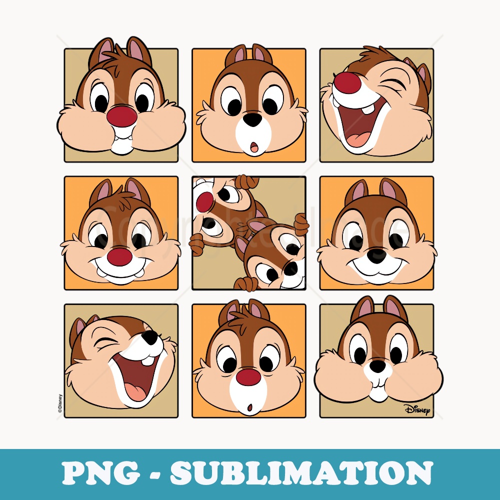 Chip N Dale Rescue Rangers - Chip & Dale Face Grid - Inspire Uplift