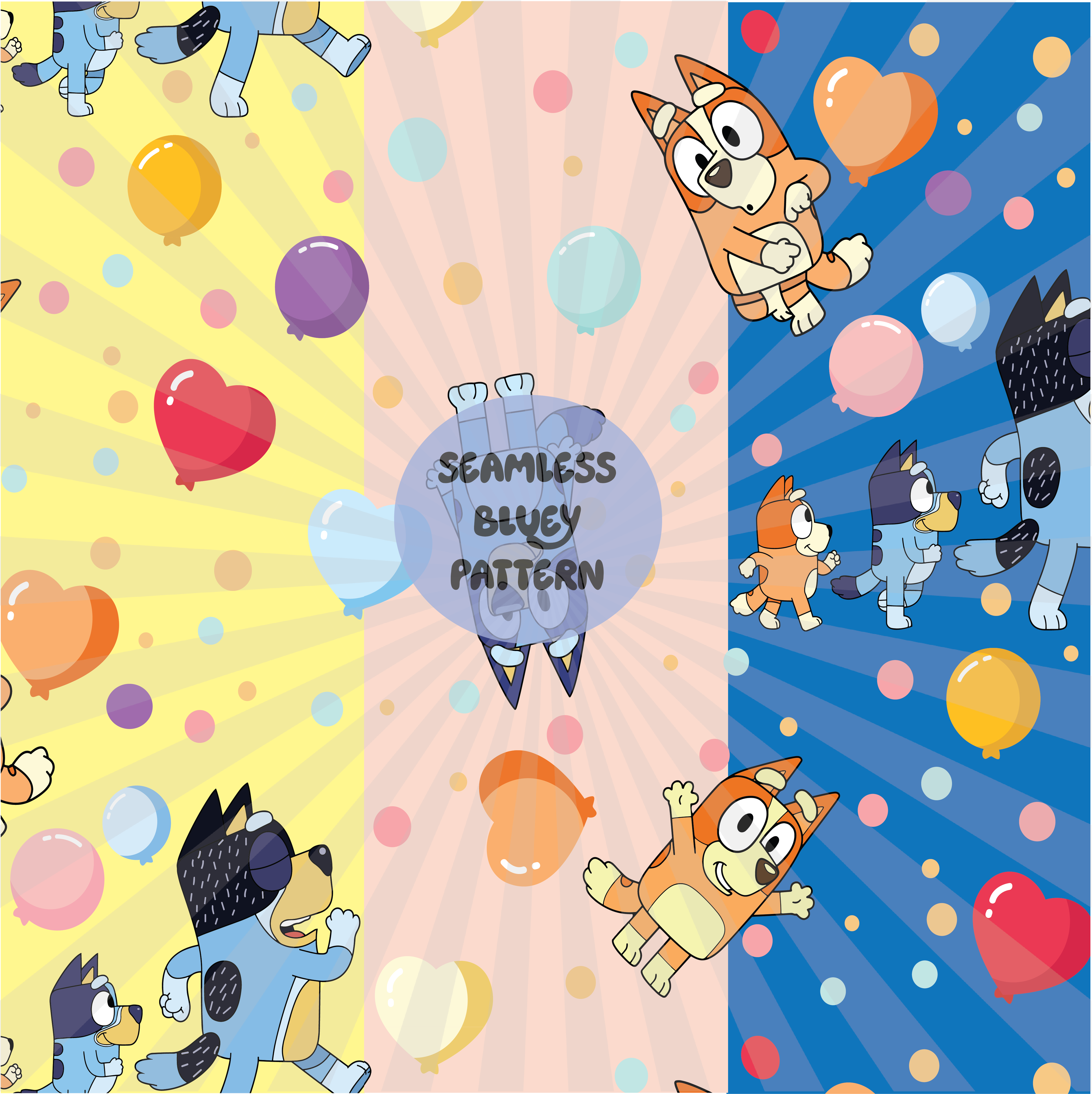 Bluey Seamless Pattern, Bluey Png, Bluey Digital Paper, Blue | Inspire ...