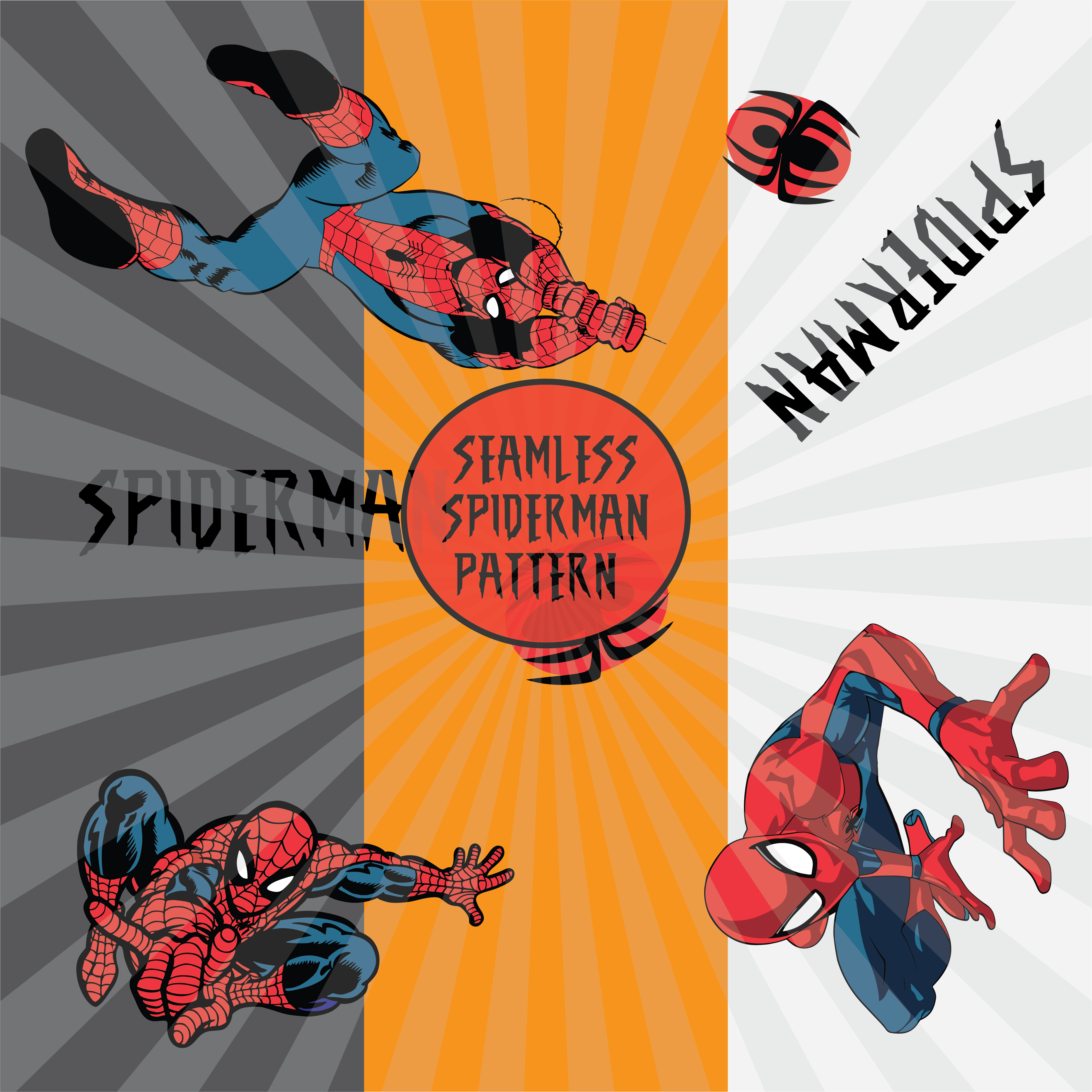Spiderman Seamless Pattern, Spiderman Png, Spiderman Digital | Inspire ...