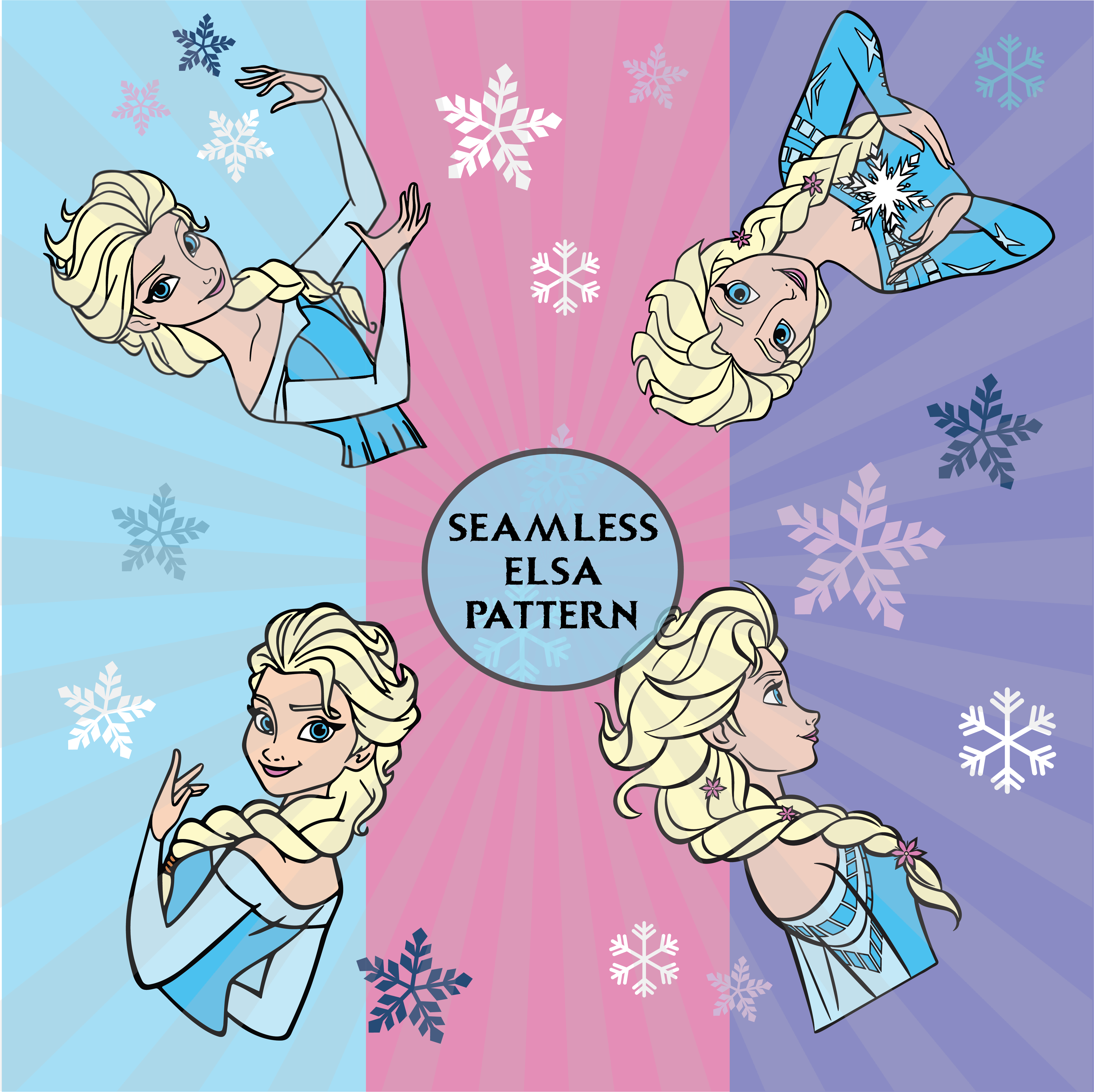 Frozen Seamless Pattern, Frozen Digital Paper, Elsa Digital | Inspire ...