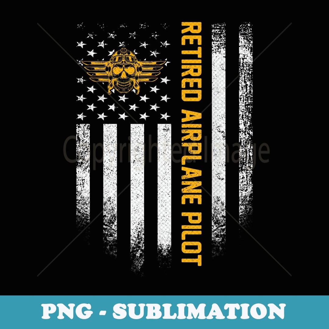 Vintage USA American Flag Retired Airplane Pilot Retirement | Inspire ...