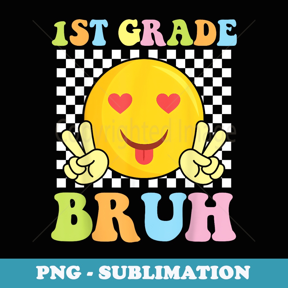 Cute Emotion Face Happy Student Back School 1st Grade Bruh - | Inspire ...