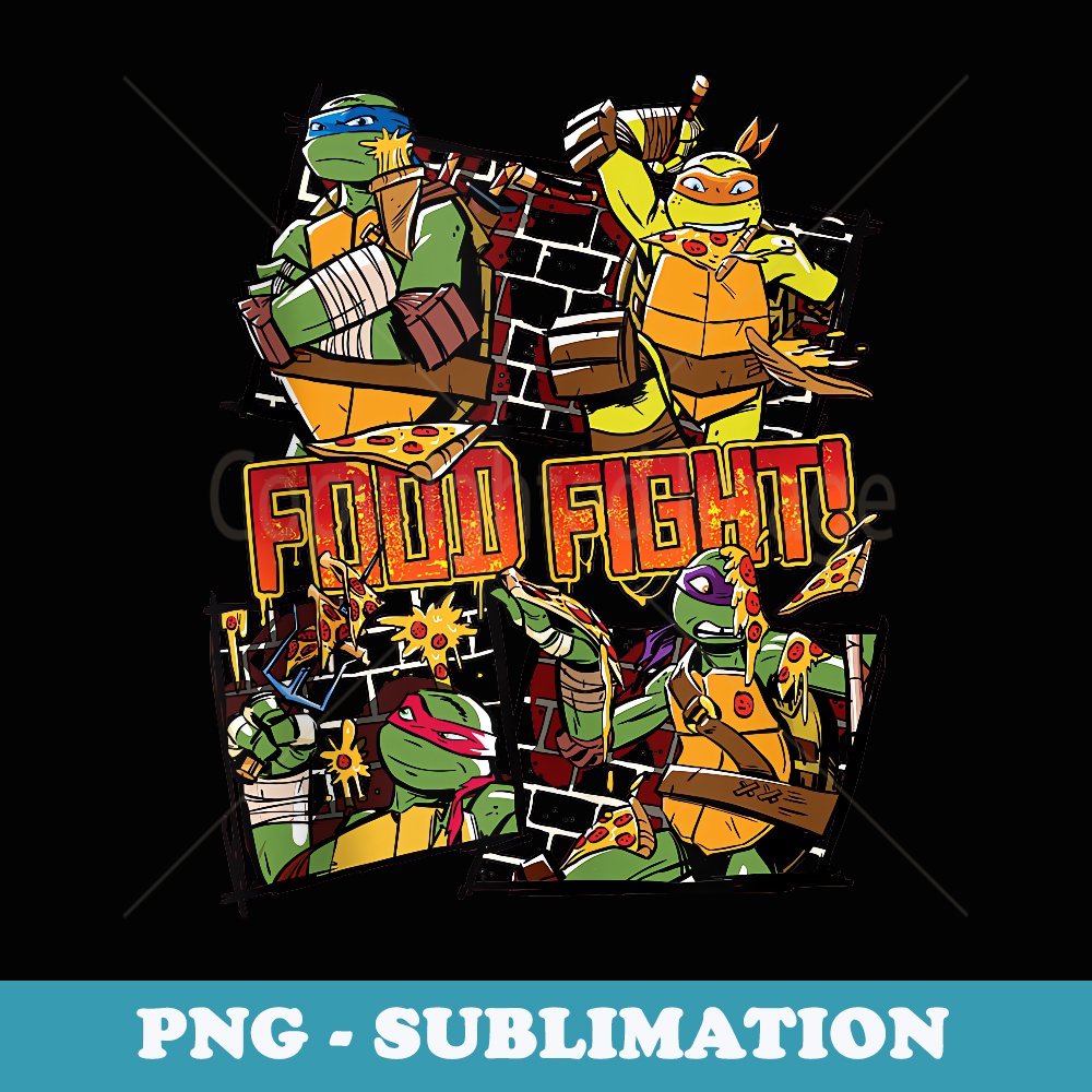 TMNT Pizza Food Fight Group Shot - Modern Sublimation PNG Fi | Inspire ...
