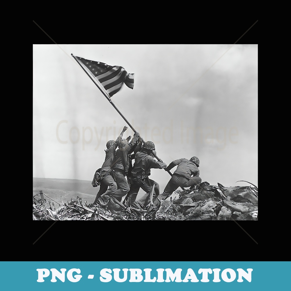 Raising the Flag on Iwo Jima WW2 World War II Patriotic - De | Inspire ...