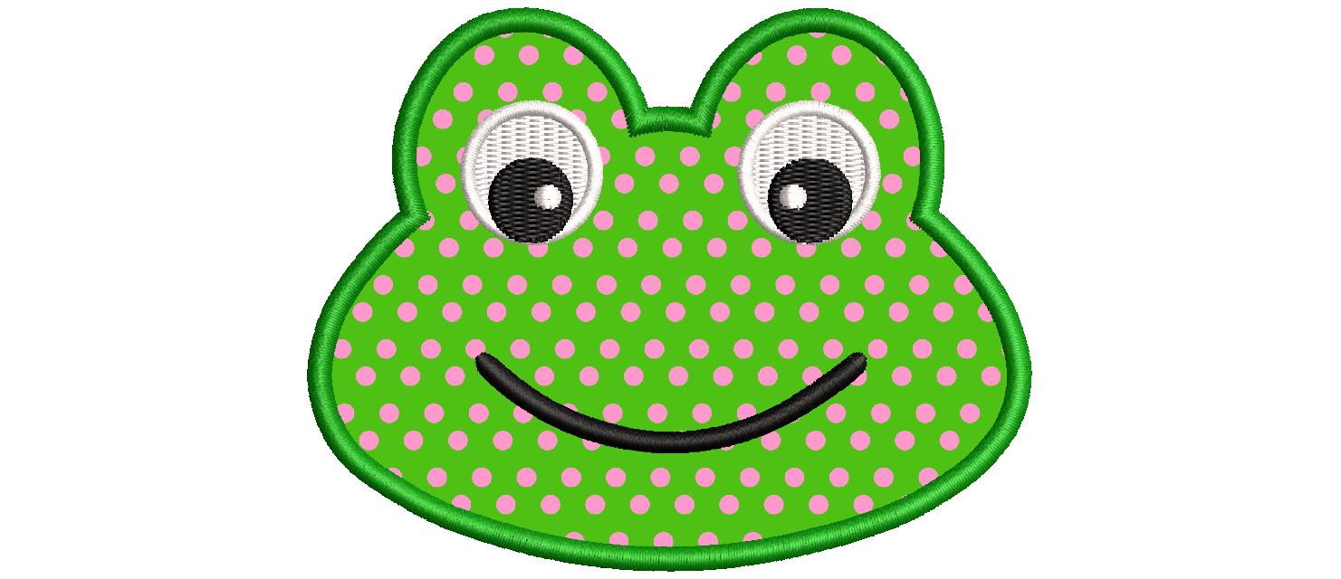 Frog Applique Embroidery Design INSTANT DOWNLOAD | Inspire Uplift