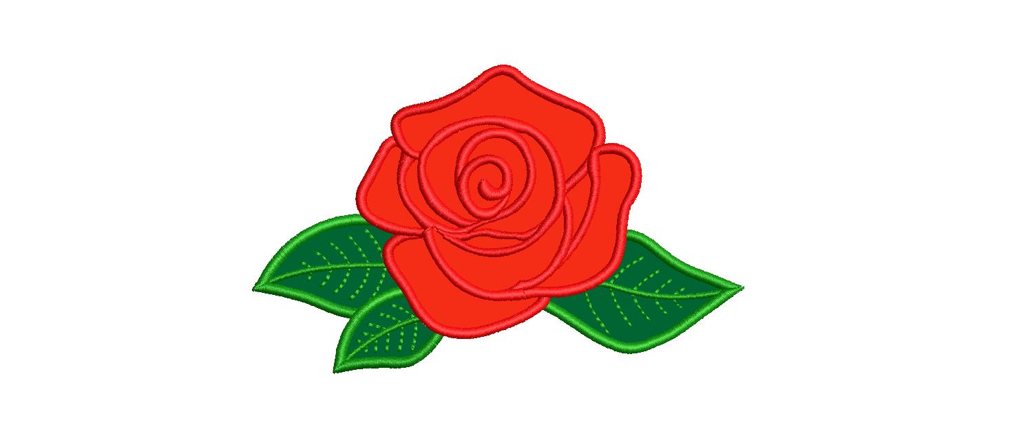 Rose Applique Embroidery Design - INSTANT DOWNLOAD | Inspire Uplift