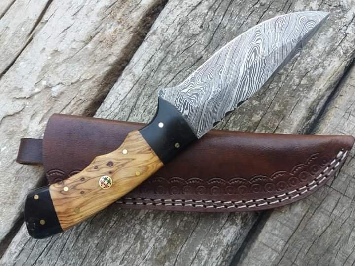 Custom made forged in fire Damascus steel hunting survival | Inspire Uplift