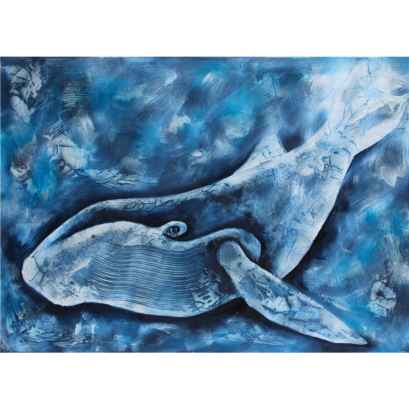 Whale Painting Fish Original Art Underwater Artwork Maritime | Inspire ...
