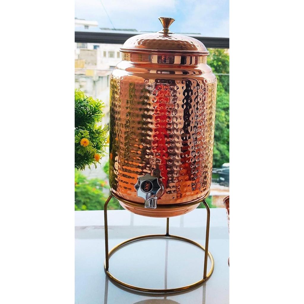 Pure Copper Design Joint Free Water Pot Dispenser Container | Inspire ...