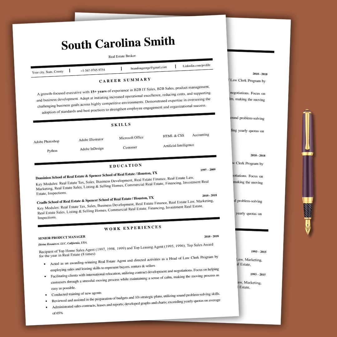 Best ATS- Compliant resume template, Creative simple resume, | Inspire ...