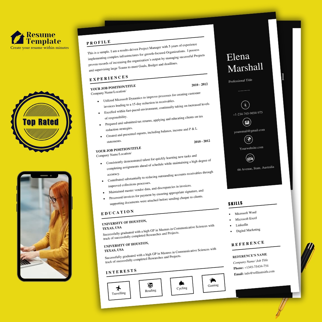 Standard resume template, download resume template, cover le | Inspire ...