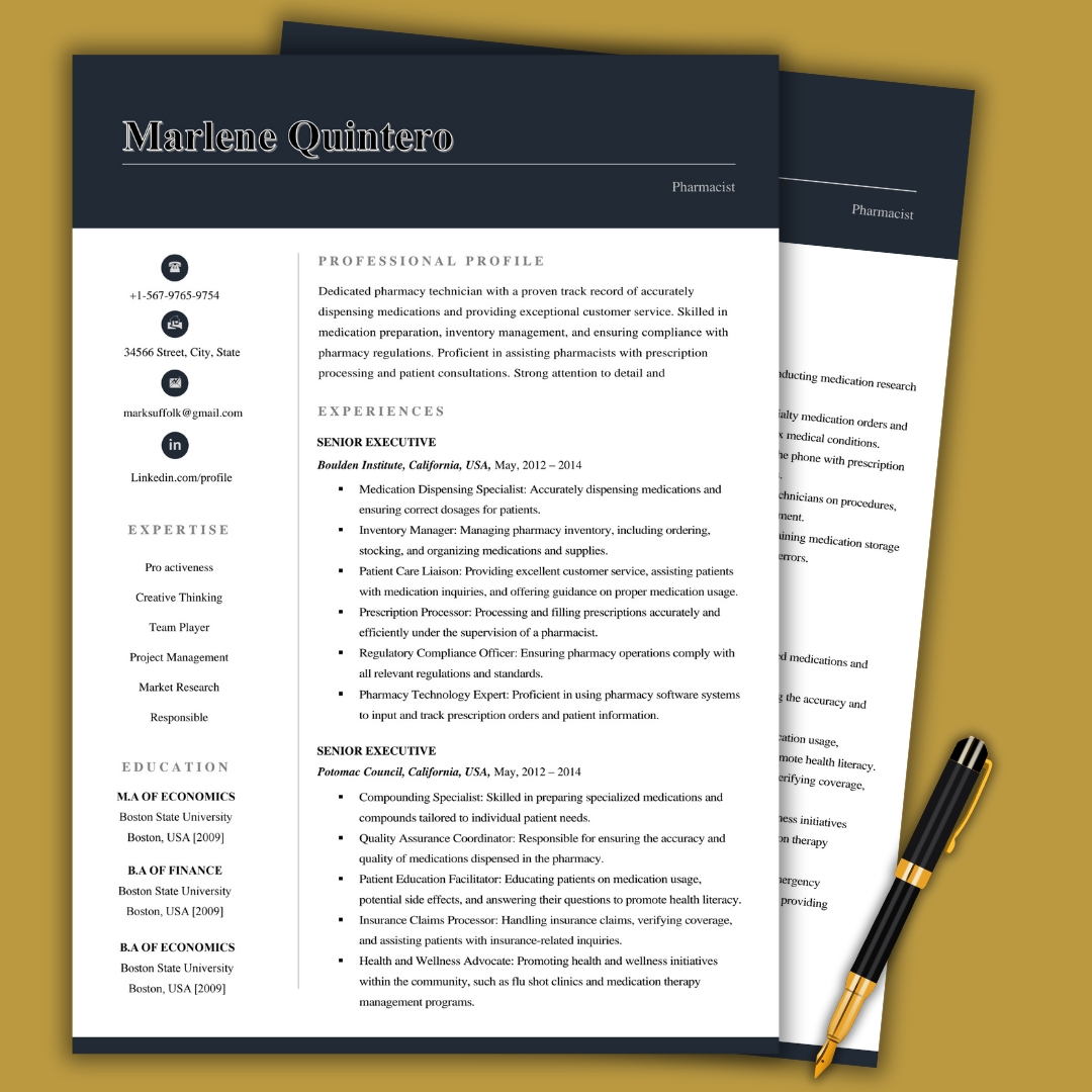 Simplified resume template with matching cover letter, struc | Inspire ...