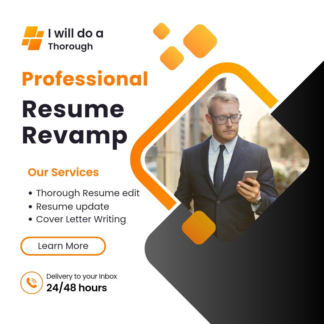 Get a professional resume CV and Cover Letter revamp, smart | Inspire ...