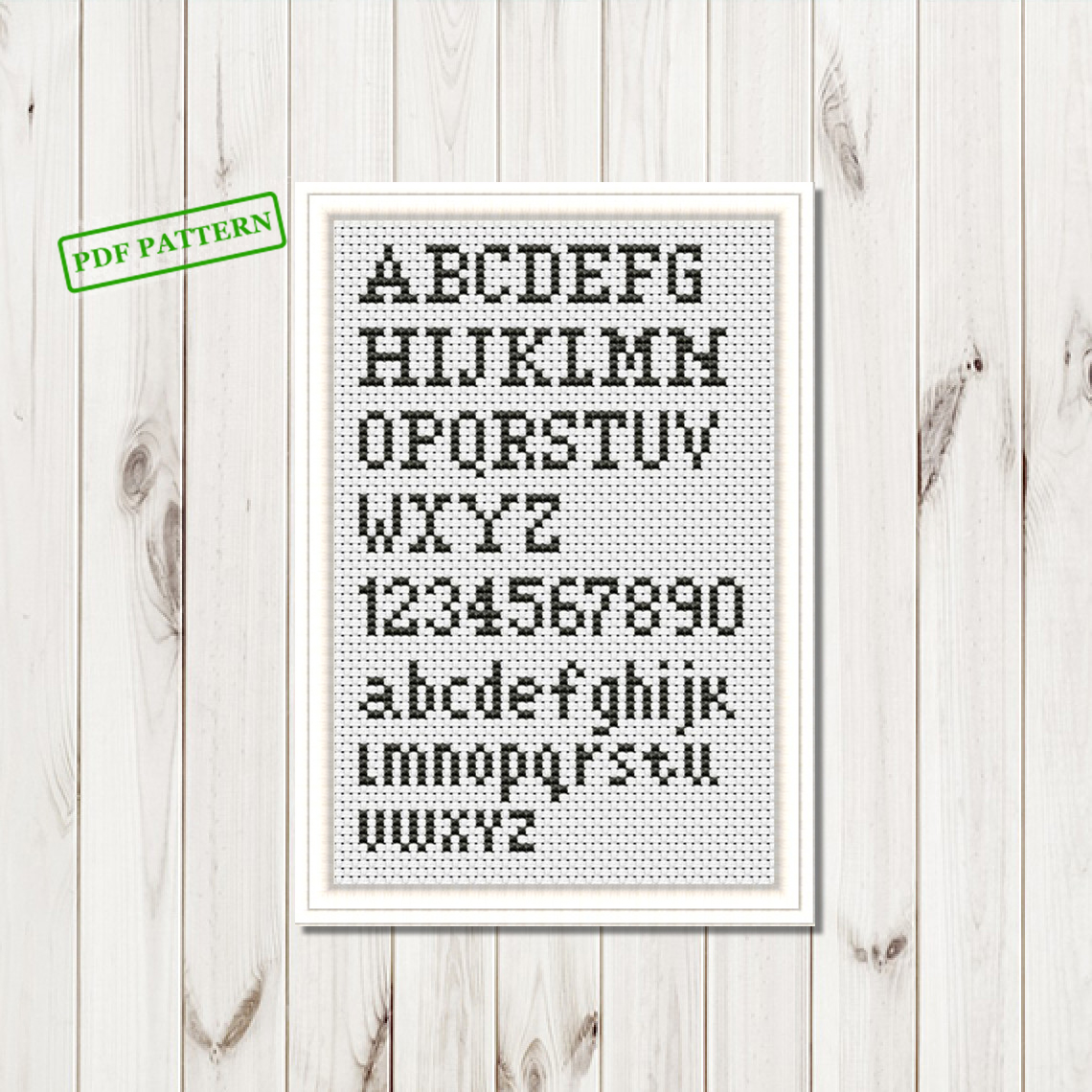 Counted Cross Stitch Alphabet Pattern Modern xstitch font ch | Inspire ...