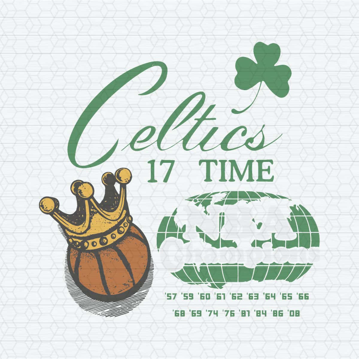 Celtics 17 Time NBA Champions SVG | Inspire Uplift