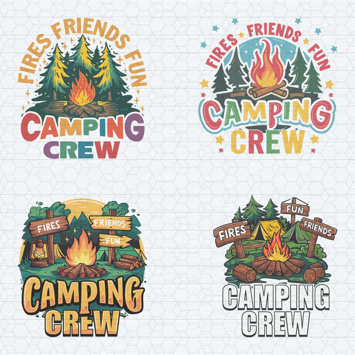 Fires Friends Fun Camping Crew SVG Bundle | Inspire Uplift