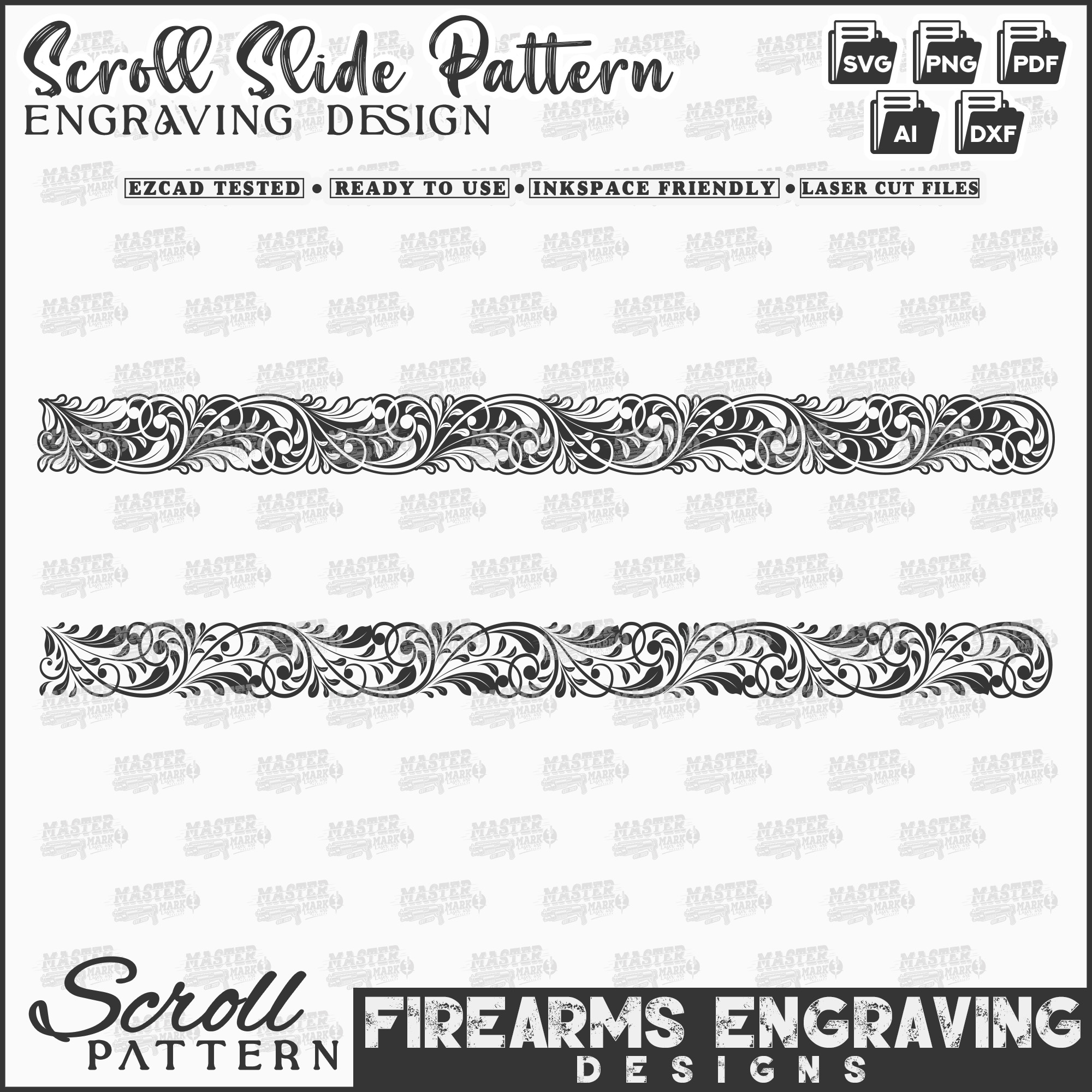 Single scroll slide pattern laser engraving files, Scroll de | Inspire ...