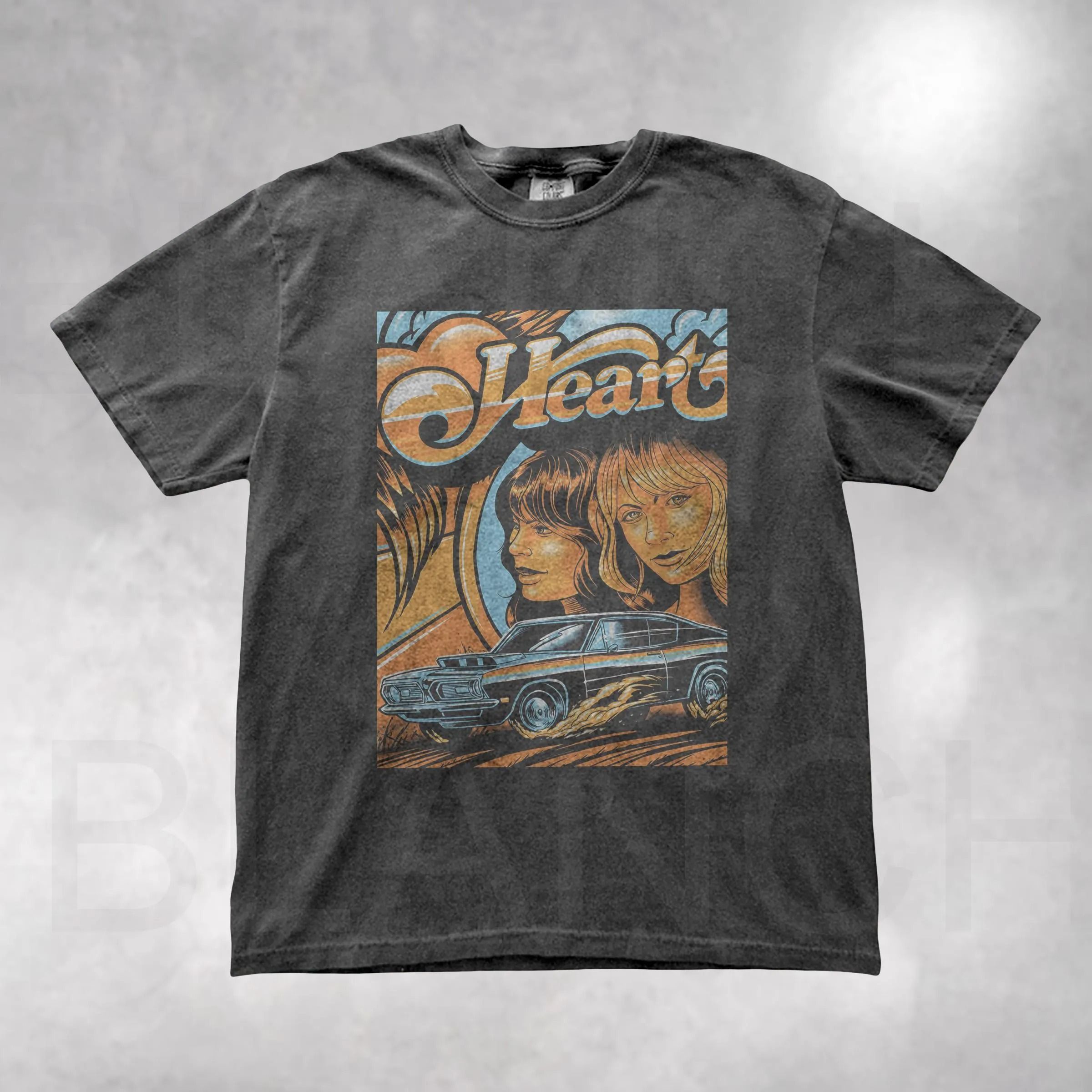 Vintage 80s Heart Band Shirt, Vintage Rock Graphic Tee, 70s | Inspire ...