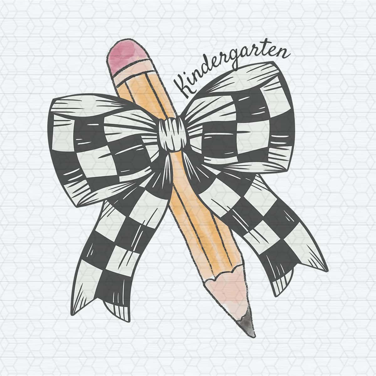 Coquette Pencil Bow Kindergarten PNG | Inspire Uplift