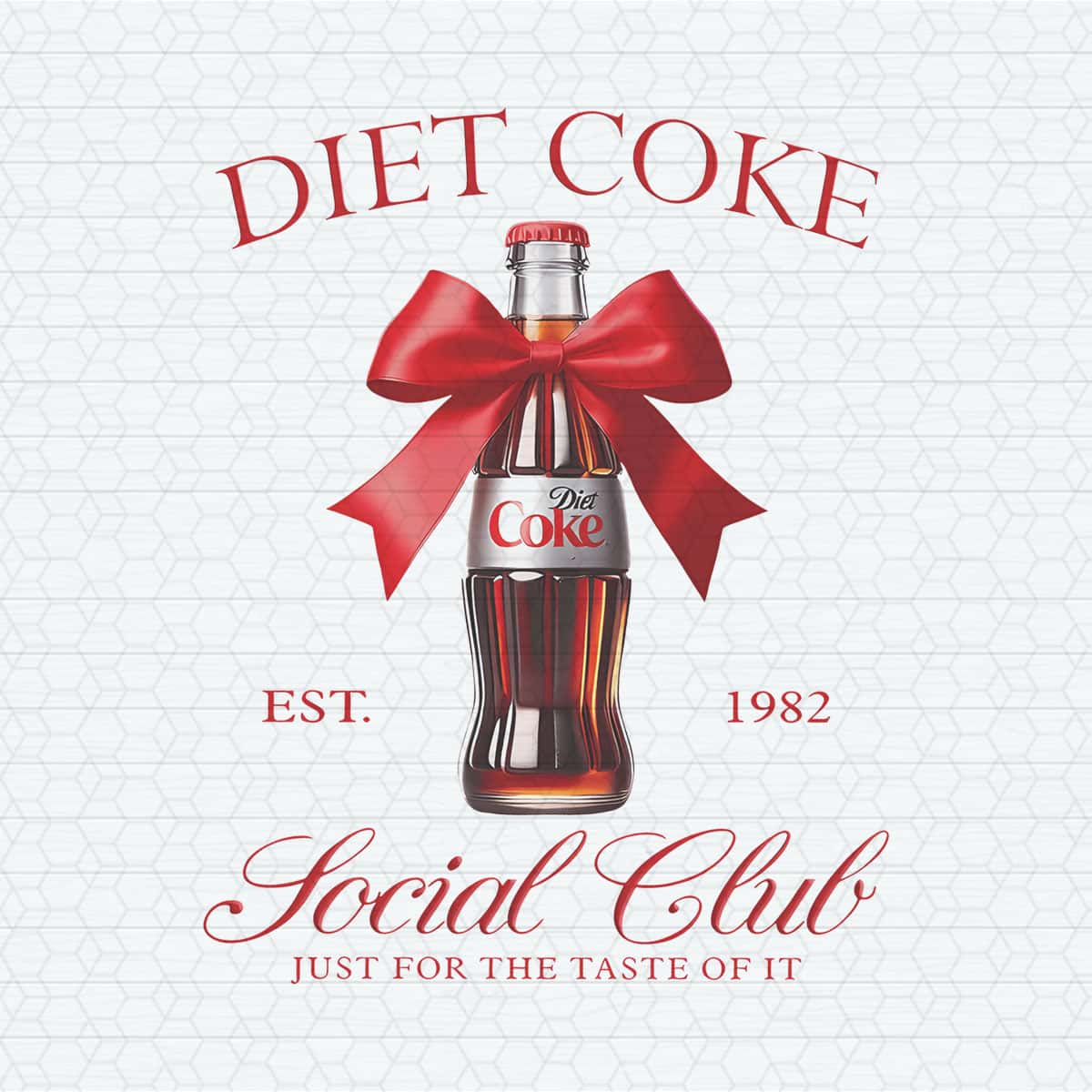Coquette Diet Coke Social Club Est 1982 Red Bow PNG | Inspire Uplift