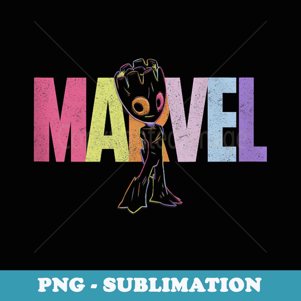 Marvel Guardians Of The Galaxy Neon Groot Logo - PNG Transpa | Inspire ...