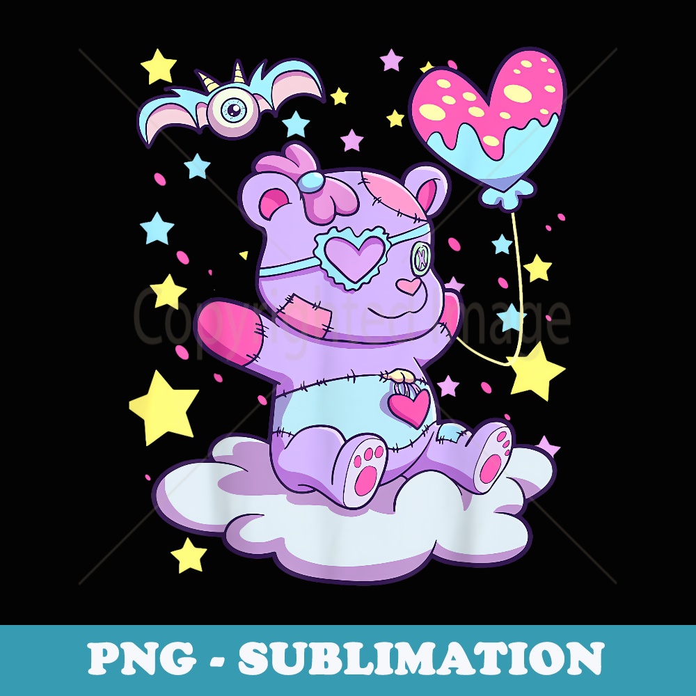 Kawaii Teddy Bear Cute Pastel Goth Creepy Teddy Bear Gothic | Inspire ...