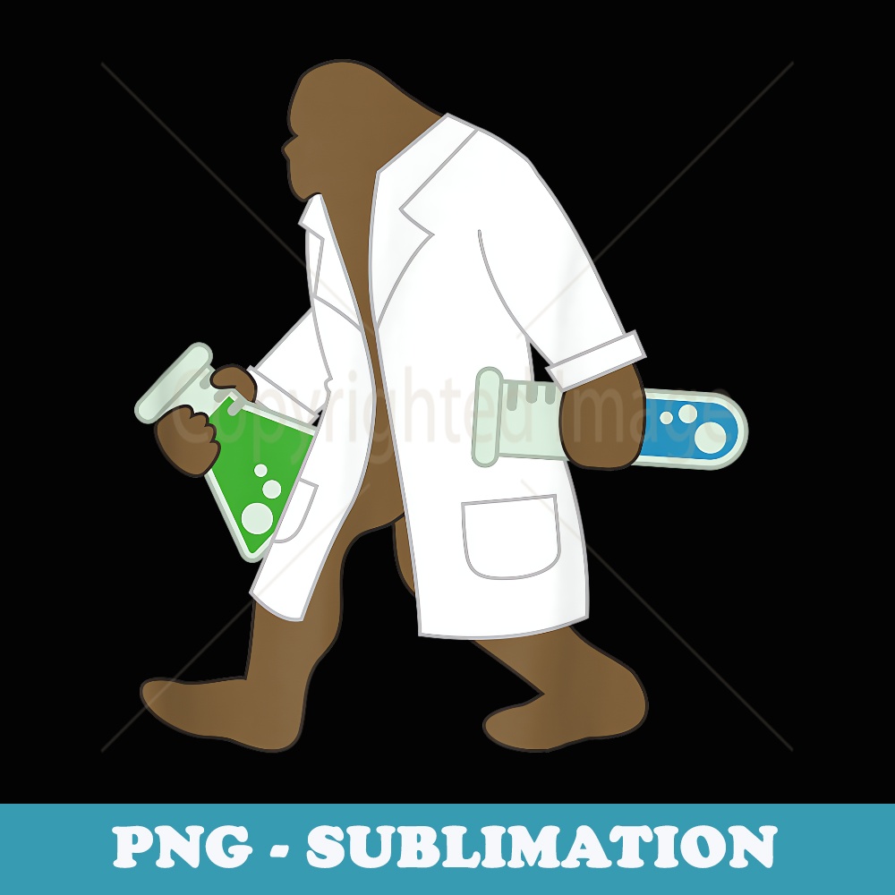 Funny Science Test Tube Beaker Lab Coat Scientist Bigfoot - | Inspire ...