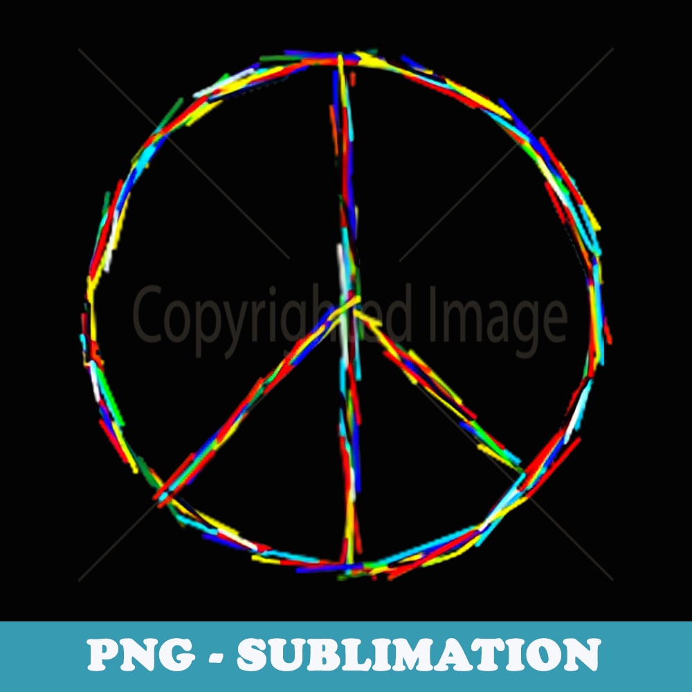 Colorful Peace Sign Small & Basic - Sublimation Digital Down | Inspire ...