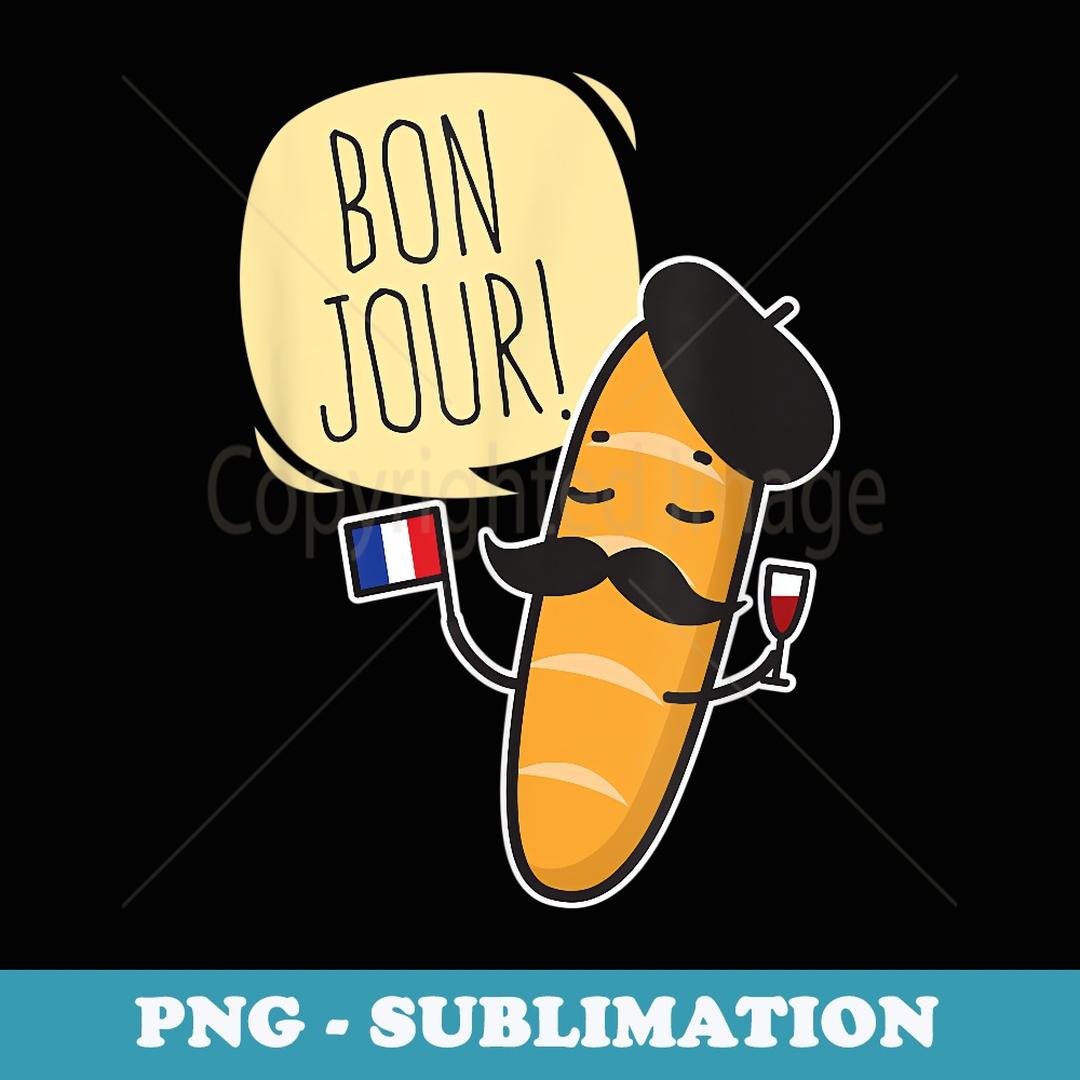 French Bonjour baguette with France flag - PNG Transparent S | Inspire ...