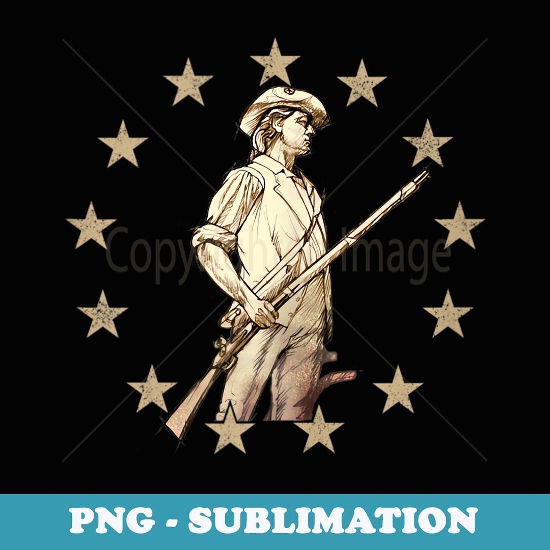 Concord Minuteman Drawing - Premium Sublimation Digital Down | Inspire ...