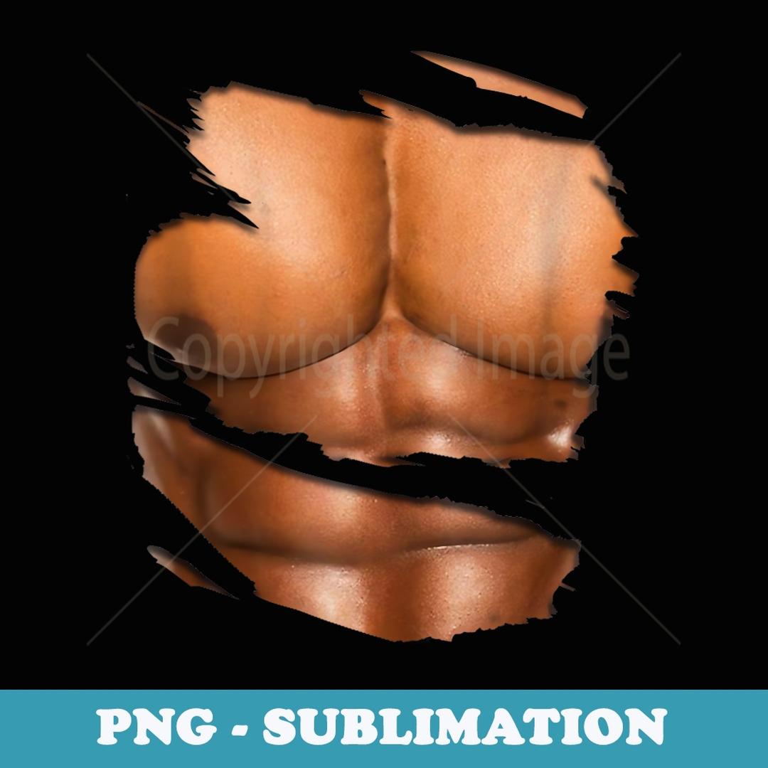 Fake Muscle Under Clothes Six Pack Ripped Abs Black Male - P | Inspire ...