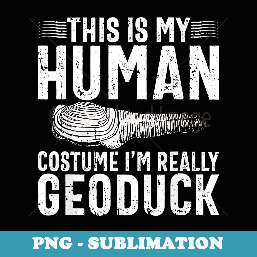 Gooey Duck Funny Geoduck Hunter Halloween Costume - PNG Subl | Inspire ...
