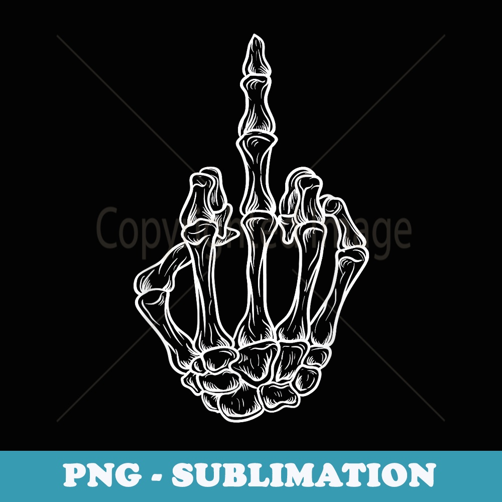 Middlefinger Skeleton Hand Halloween Bones Middle Finger - S | Inspire ...