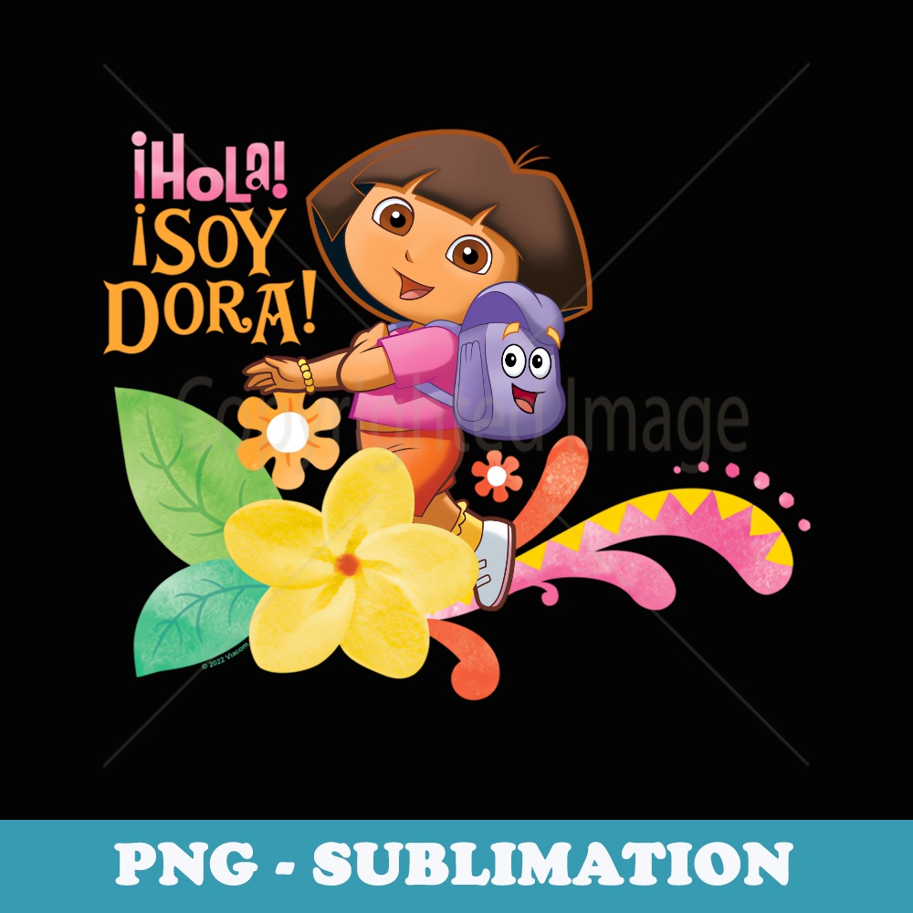 Dora the Explorer Hola! Soy Dora! - Elegant Sublimation PNG | Inspire Uplift