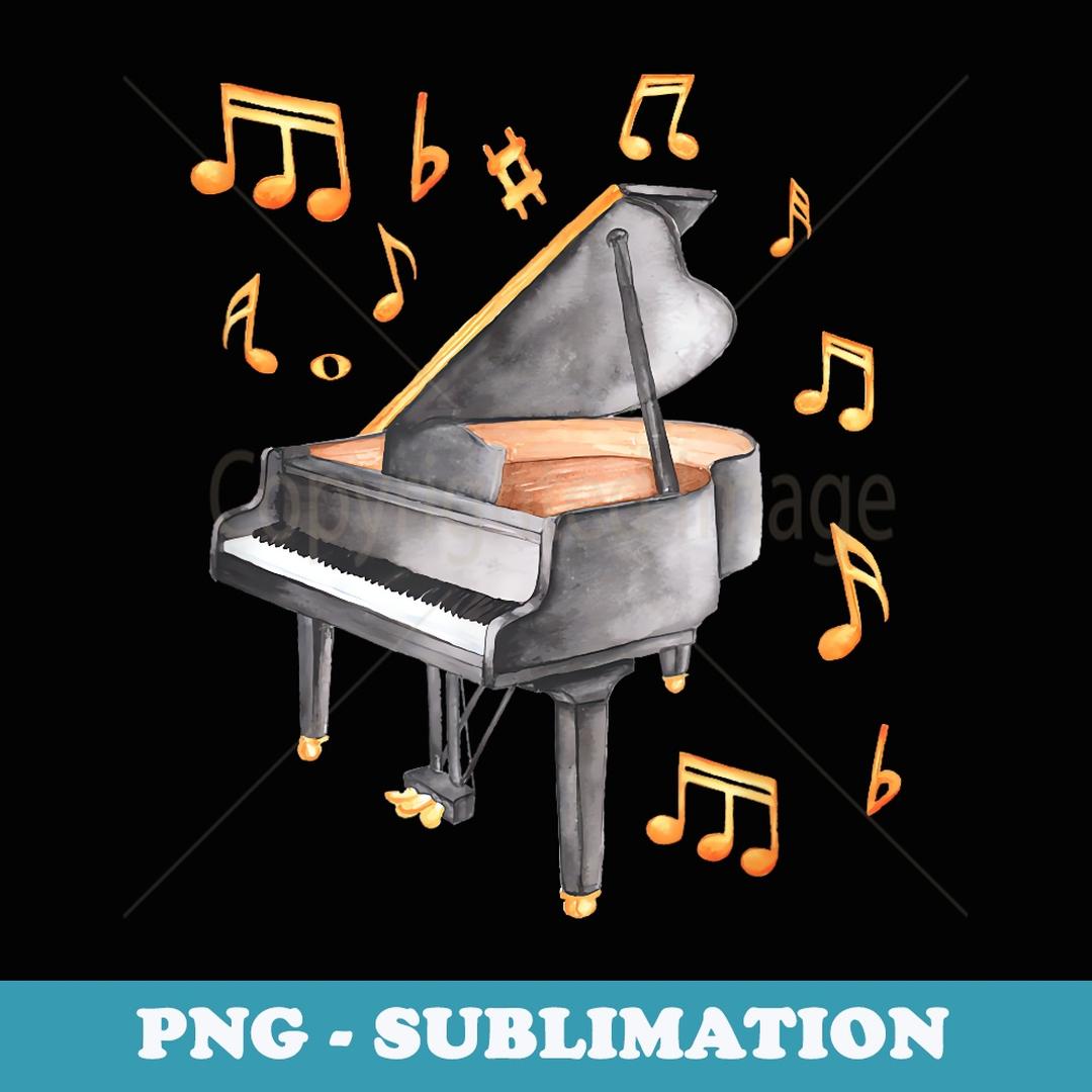 Music Notes Royal Piano - High-Resolution PNG Sublimation Fi | Inspire ...